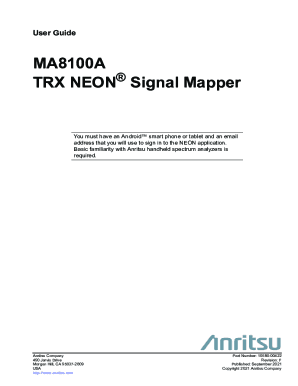 Fillable Online MA8100A TRX NEON Signal Mapper User Guide. MA8100A TRX ...