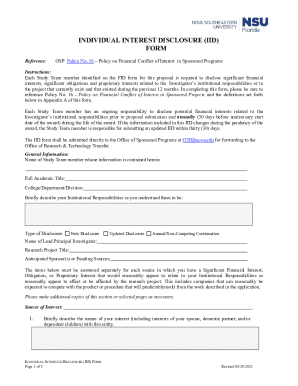 Fillable Online Fill - Free fillable Individual-interest-disclosure ...