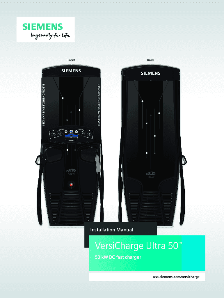 Fillable Online VersiCharge Ultra 50 Installation Manual Fax Email ...