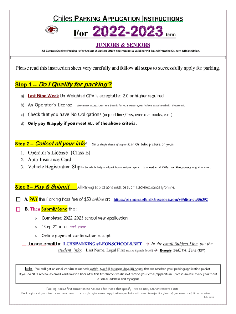 Fillable Online parking.syr.edupermitsstudent-parking-applicationStudent Parking Permit ...