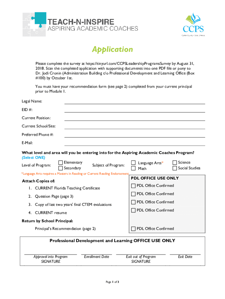 Fillable Online 2016-17 Application (Aspiring Coaches) Fax Email Print - pdfFiller