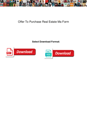 Fillable Online Offer To Purchase Real Estate Ma Form. Offer To Purchase Real Estate Ma Form ...