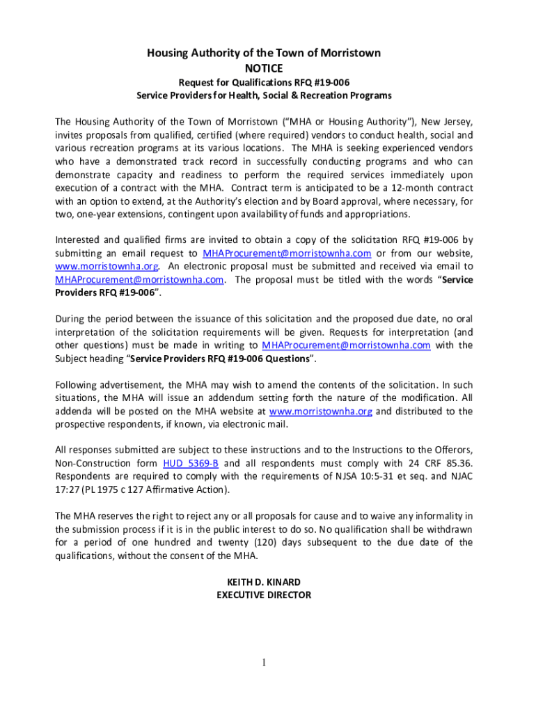 Fillable Online Morristown Housing Authority, TN Waiting Lists and InformationMorristown Housing ...