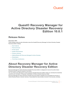 Fillable Online Quest Recovery Manager for Active Directory Disaster ...