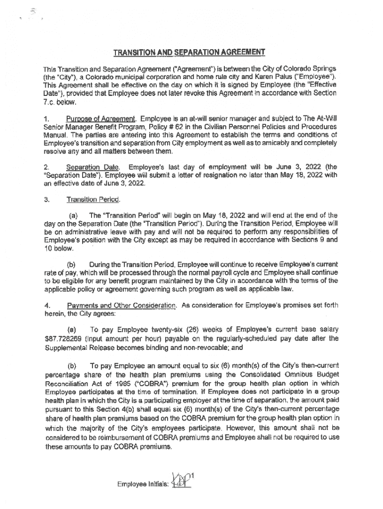 Fillable Online www.lawinsider.comclausetransition-andTRANSITION AND ...