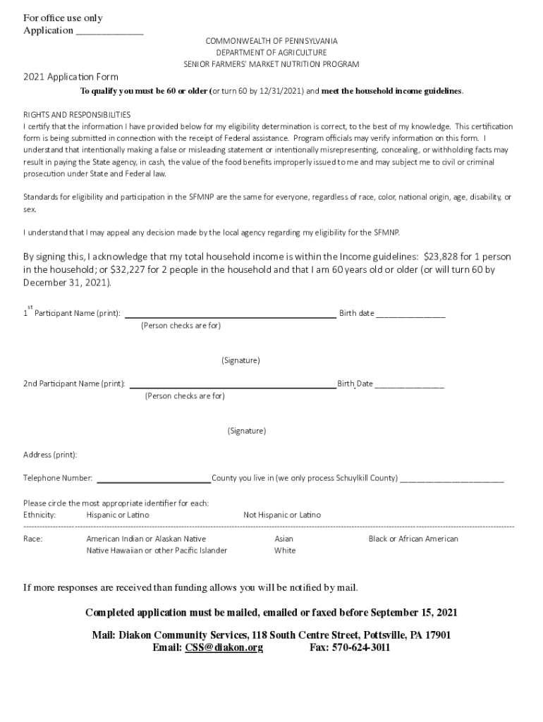 Fillable Online www.agriculture.pa.govFoodfoodassistance2022 ...