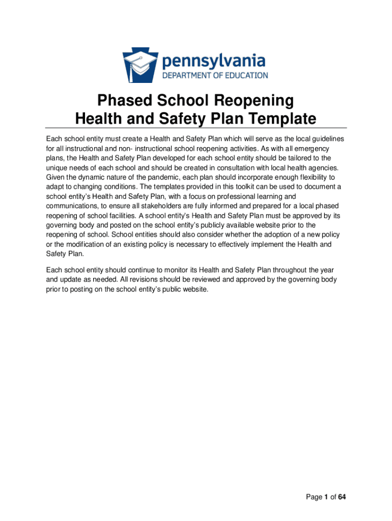 Fillable Online www.elwyn.orgimagespdffilesPhased School Reopening Health and Safety Plan ...