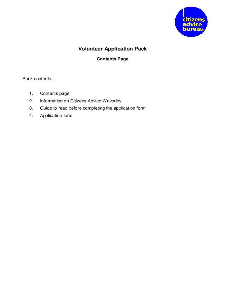 Fillable Online re-form.orgVolunteer-Application-PackVOLUNTEER APPLICATION PACK - Re-form Fax ...