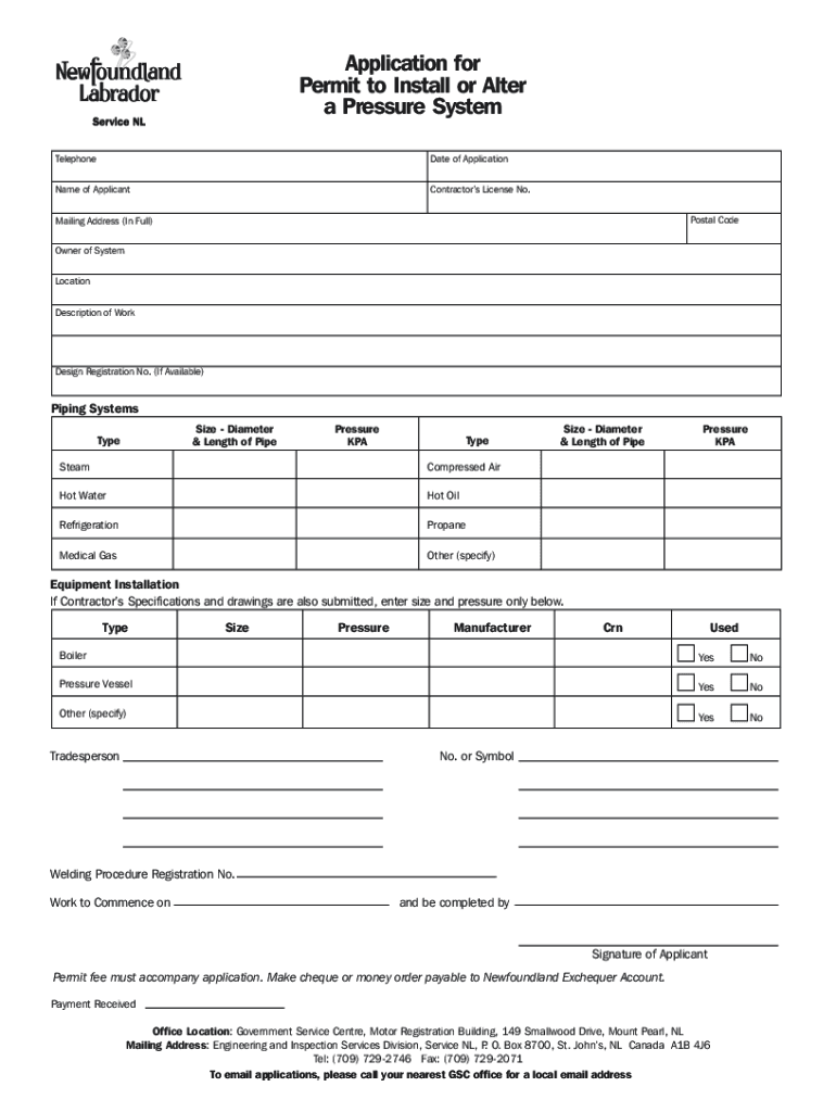 Fillable Online APPLICATION FOR PERMIT TO INSTALL MANUFACTURED HOME ...