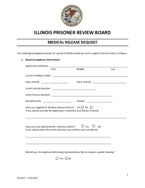 Fillable Online First Illinois convict to have medical release despite ...