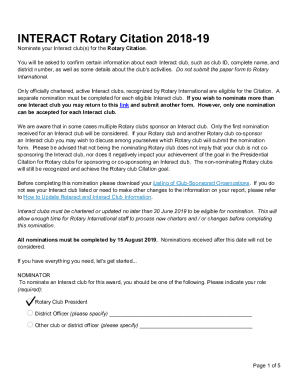 Fillable Online CITATION GOALS AND INSTRUCTIONS FOR INTERACT CLUBS ...