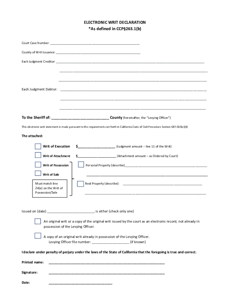 Fillable Online www.formsworkflow.comformdetailsElectronic Writ ...