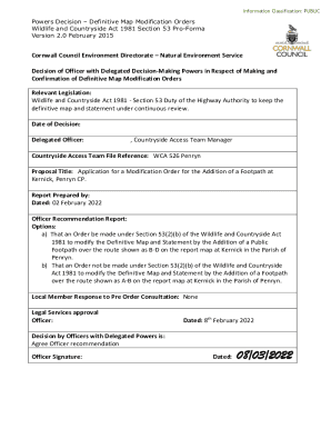 Fillable Online WCA 526 Delegated Decision Form - Cornwall Council Fax ...