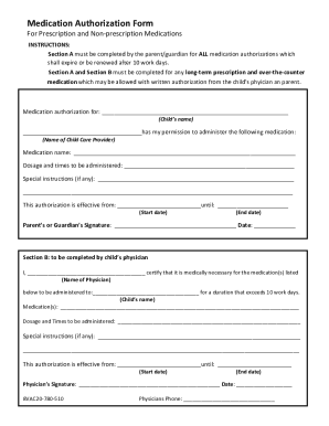 Fillable Online summeratpotomac.orgMEDICATION-AUTHORIZATIONMEDICATION AUTHORIZATION FORM For ...