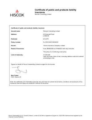Fillable Online Public Liability Certificate: What you need to know Fax ...