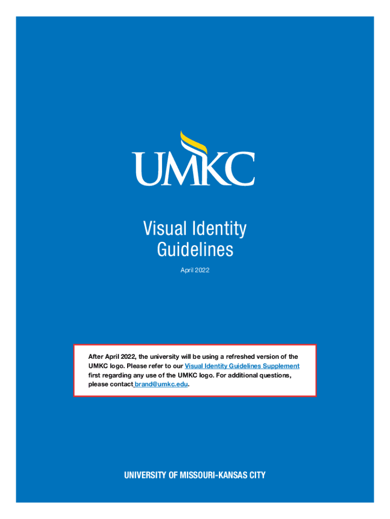 Fillable Online Visual Identity Guidelines - University of MissouriKansas City Fax Email Print ...