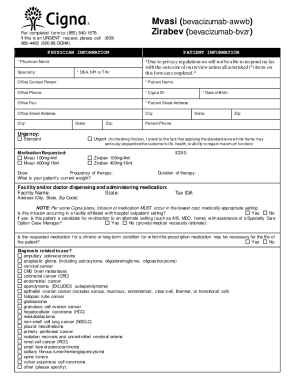 Fillable Online Mvasi, Zirabev CCRD Prior Authorization Form. Prior ...