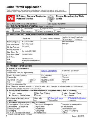 Fillable Online Joint Permit Application Oregon Quick and Easy Solution ...