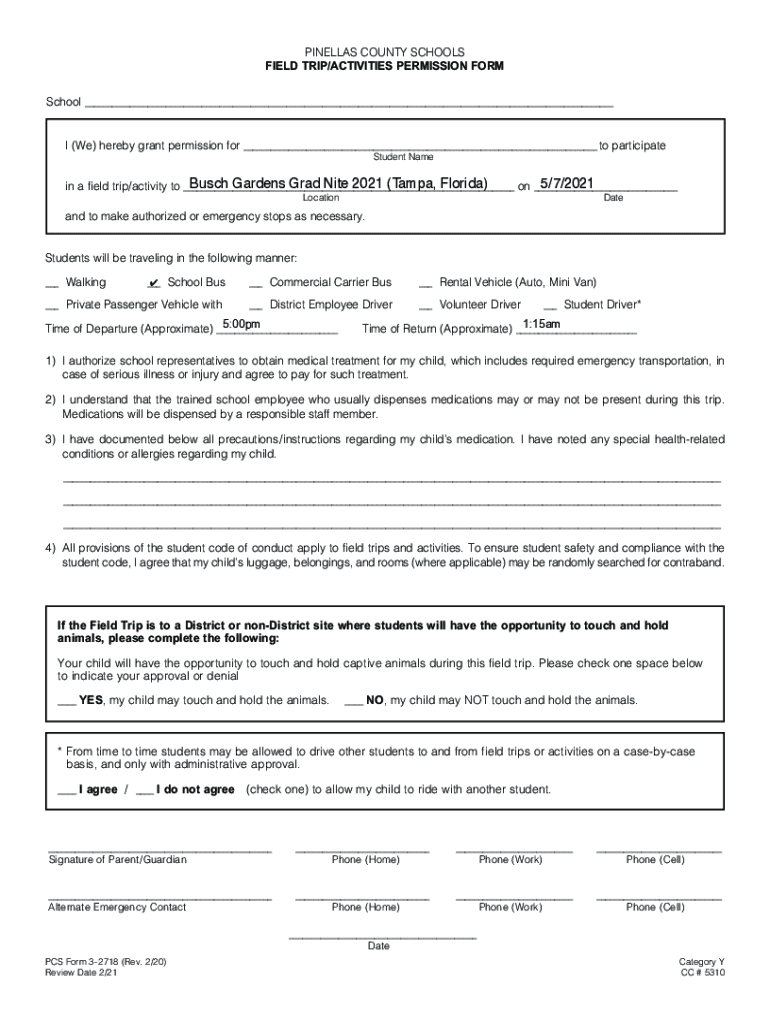 Fillable Online formspal.comconsent-formparentalField Trip Permission ...