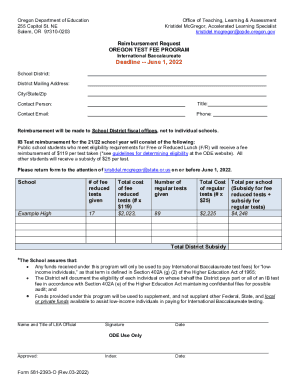 Fillable Online Oregon Department of Education : Contact Us : About Us : State of Oregon Fax ...