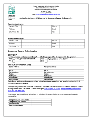 Fillable Online Department of Environmental Quality : Vehicle ...