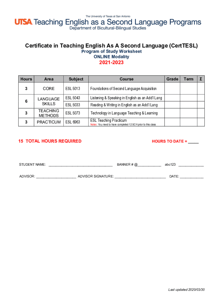 Fillable Online education utsa CELTA - Certificate in Teaching English ...
