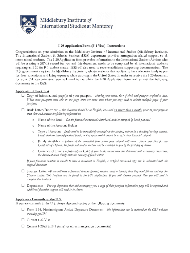 Fillable Online Requesting Your I-20 (F-1) - officeofglobalservices Fax ...