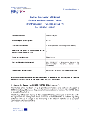 Fillable Online Call for Expression of Interest for Finance and ...