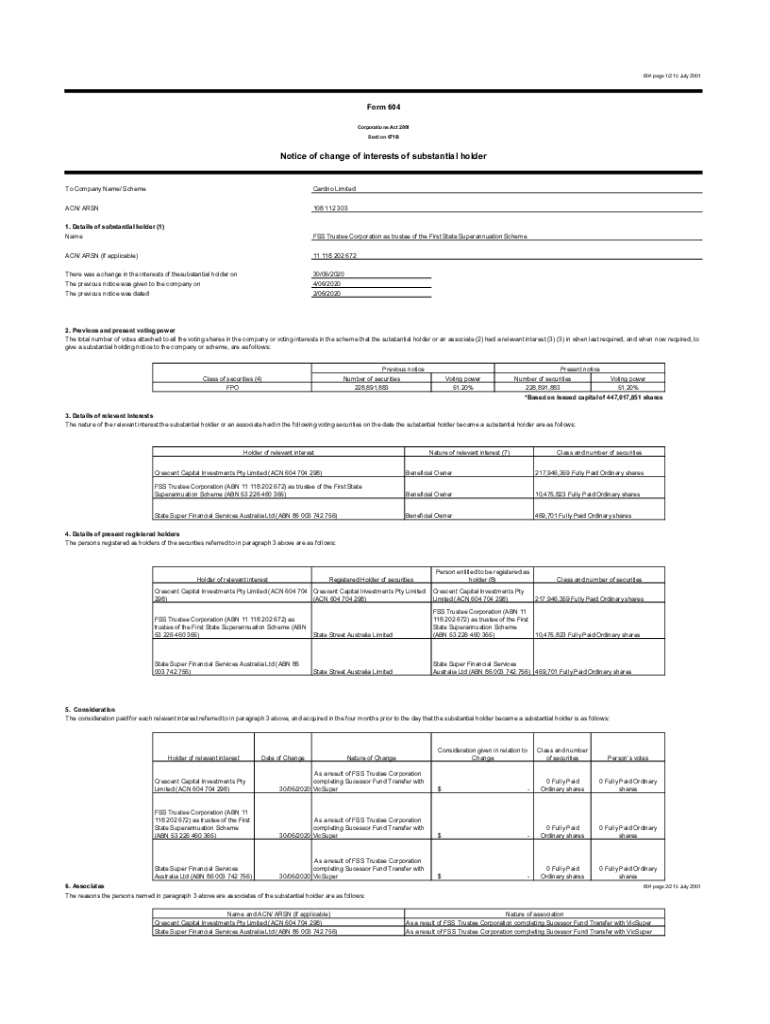 Fillable Online www.pdffiller.com454465347--Form-604-Notice-ofFillable ...