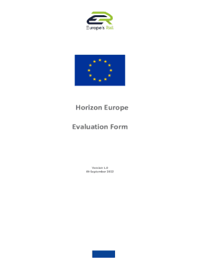 Fillable Online Horizon Europe Evaluation Form Fax Email Print - pdfFiller