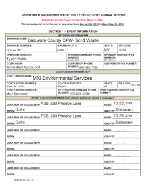 Fillable Online Hazardous Waste Annual Reports - NYS Dept. of Environmental Conservation Fax ...