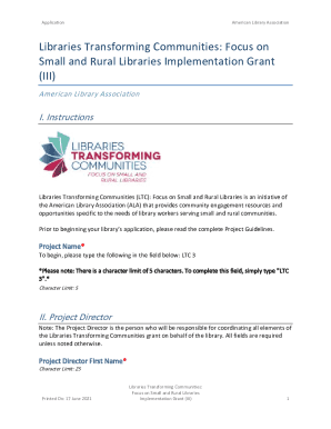 Fillable Online Libraries Transforming Communities: Focus on Small and ...