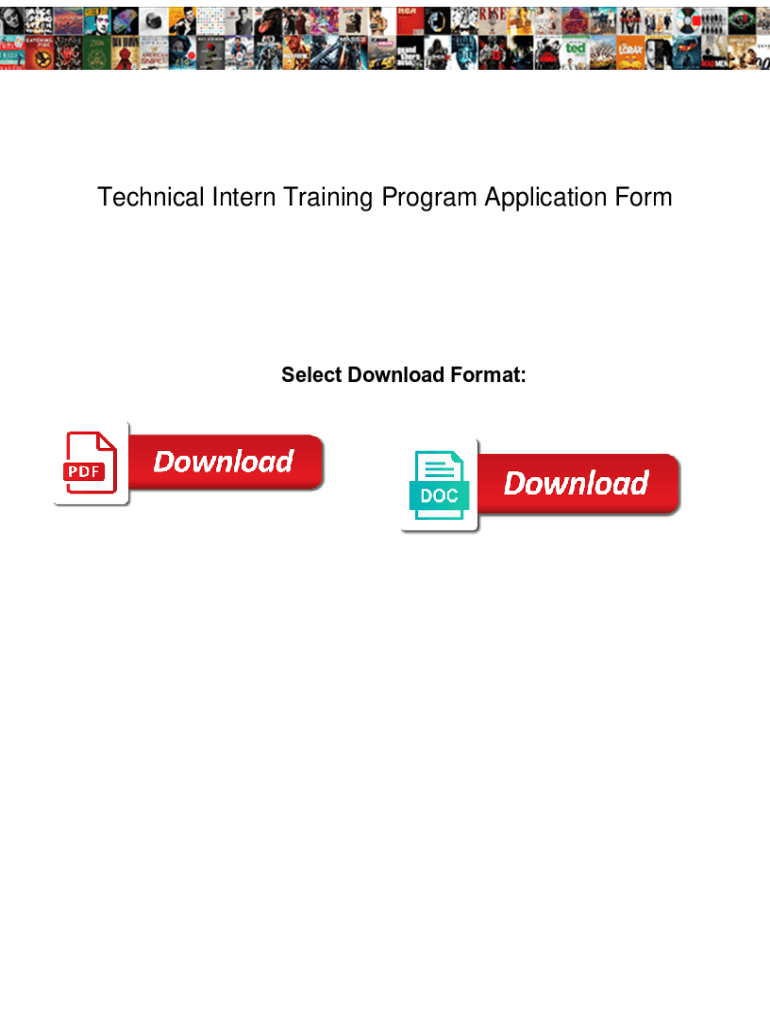Fillable Online Technical Intern Training Program Application Form