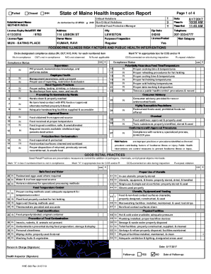 Fillable Online www.maine.govdhhsmecdcComplaint FormHealth Inspection ...