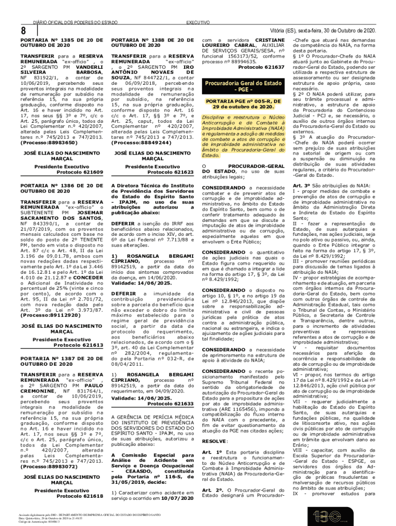 Fillable Online dirio oficial dos poderes do estado .prof wanessa ...