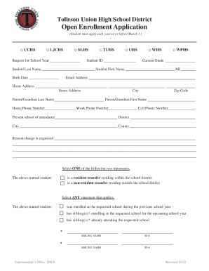 Fillable Online Tolleson Union High School District - Student ...