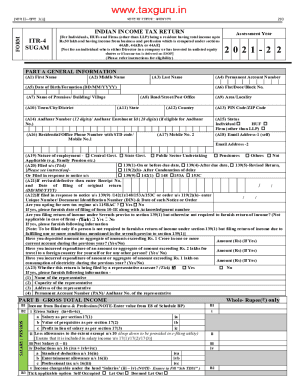 Fillable Online FORM ITR-4 - TaxGuru Fax Email Print - pdfFiller