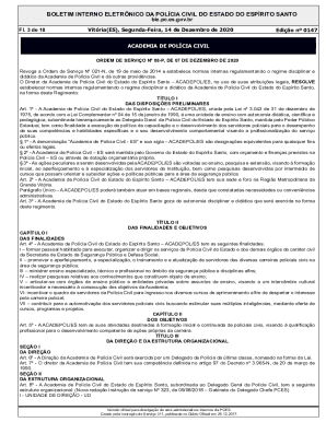 Preenchível Disponível Bem-Vindo ao Boletim Interno da PC-ES. - Esprito ...