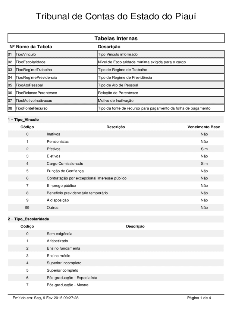 Preenchível Disponível Tabelas de Valores de Dirias - Tribunal de Contas do Estado do Piau Fax ...