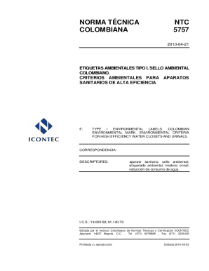 Fillable Online NORMA TCNICA NTC COLOMBIANA 5757 Fax Email Print - pdfFiller