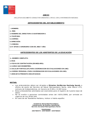 Fillable Online (INCLUIR EN DOCUMENTO CONDUCTOR ORDINARIO U OFICIO, CON ...