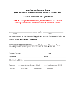 Fillable Online Nomination Committee - Overview, Responsibilities, Best ...