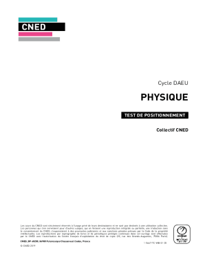 Remplissable En Ligne PHYSIQUE - CNED Fax Email Imprimer - pdfFiller
