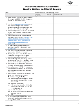 Fillable Online www.fnha.caDocumentsFNHA-Covid-19-ReadinessCOVID-19 ...