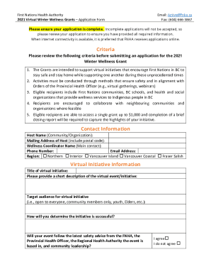 Fillable Online Criteria - First Nations Health Authority Fax Email ...