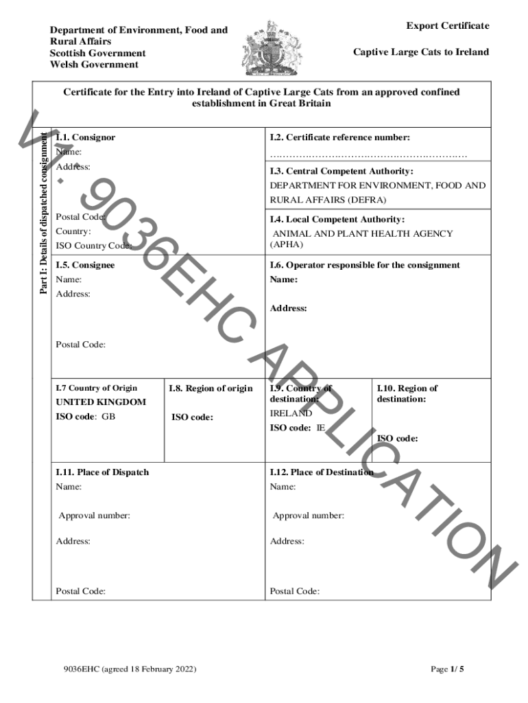 Fillable Online www.gov.ukguidanceapply-for-an-export-healthApply for ...