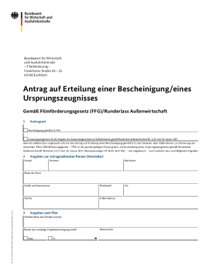Fillable Online Antrag auf Erteilung einer Bescheinigung/eines ... - BAFA Fax Email Print ...