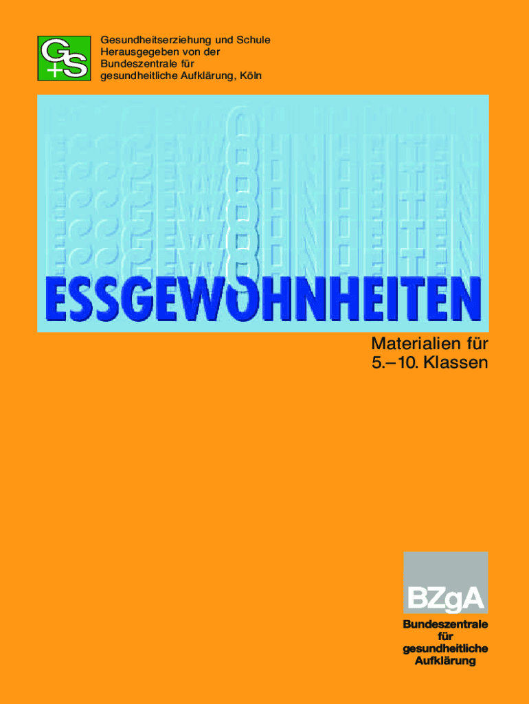 Ausfüllbar Online Essgewohnheiten - Materialien fr 5.-10. Klassen ...