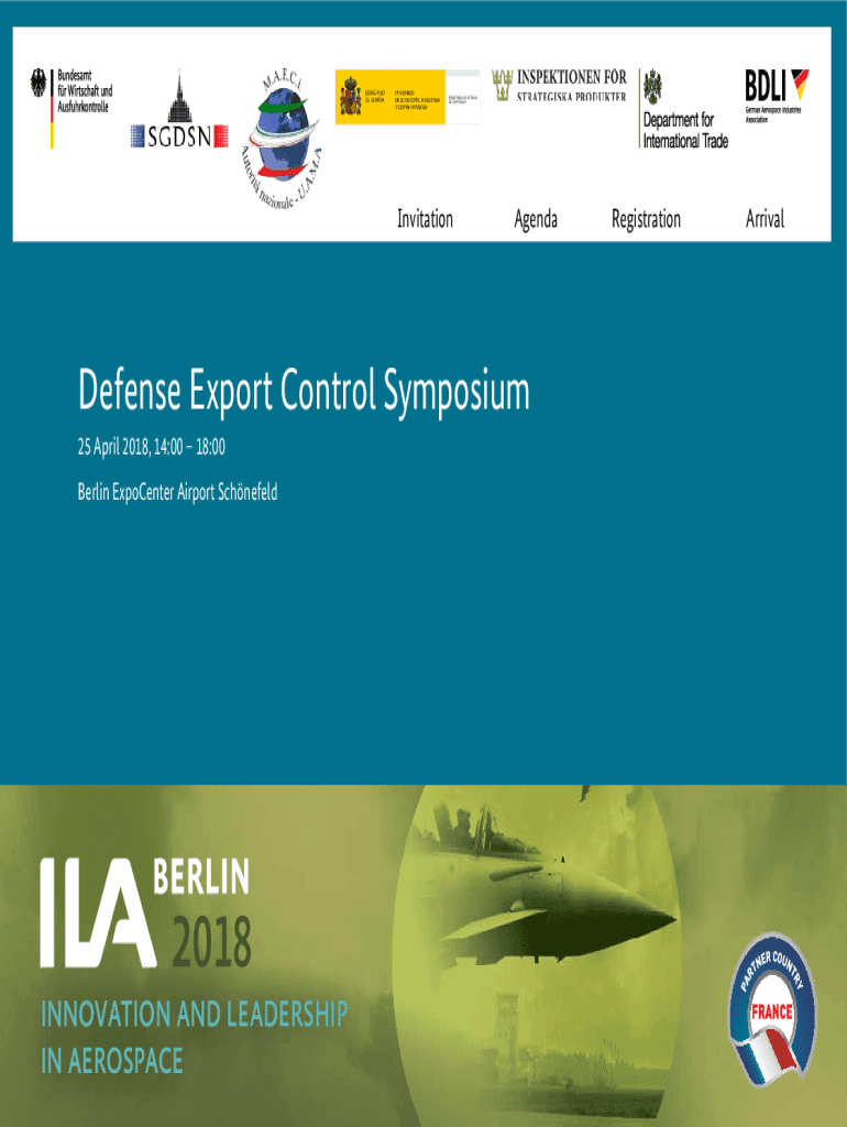 Fillable Online Defense Export Control Symposium Fax Email Print ...