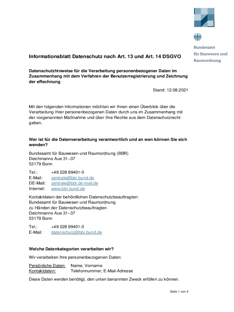 Fillable Online Informationsblatt Datenschutz nach Art. 13 und Art. 14 DSGVO Fax Email Print ...